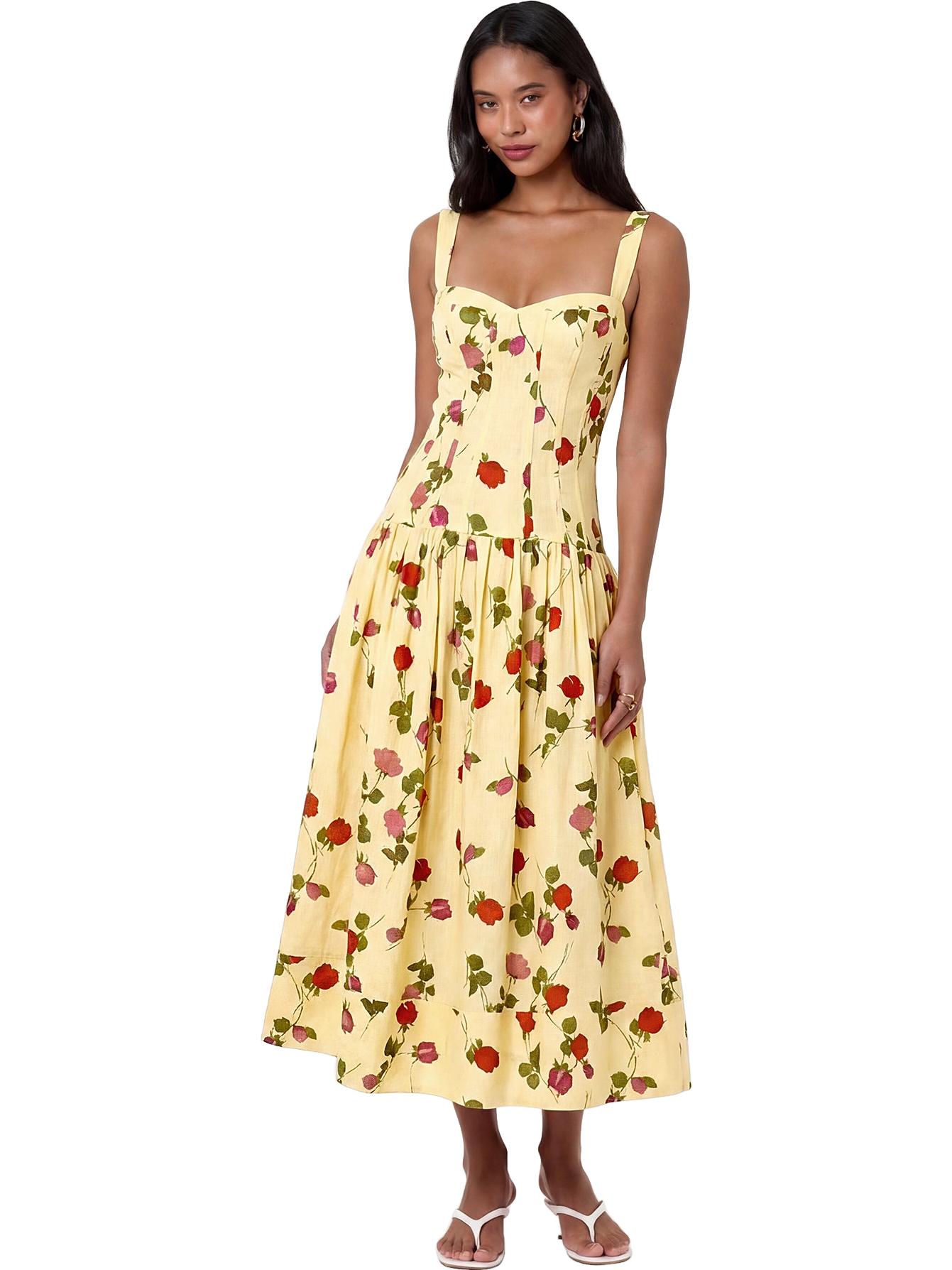 NICHOLAS Nicholas Makenna Floral Midi Dress
